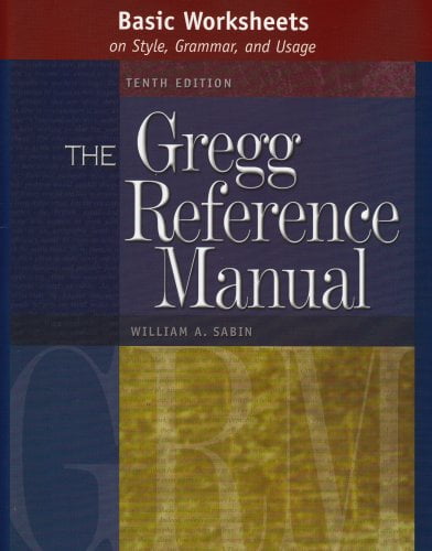 Pre-Owned Basic Worksheets to Accompany the Gregg Reference Manual ...