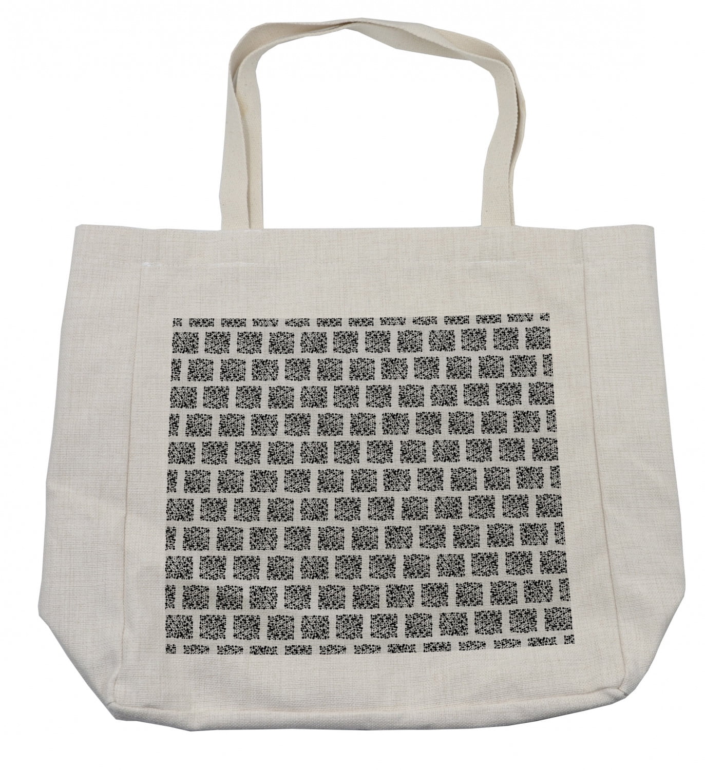 Abstract Shopping Bag, Square Shapes with Doodle Little Dots Retro ...