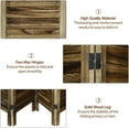 ECOMEX Room Divider 8 Panel with Louvered Design, 5.6ft Tall Wood ...