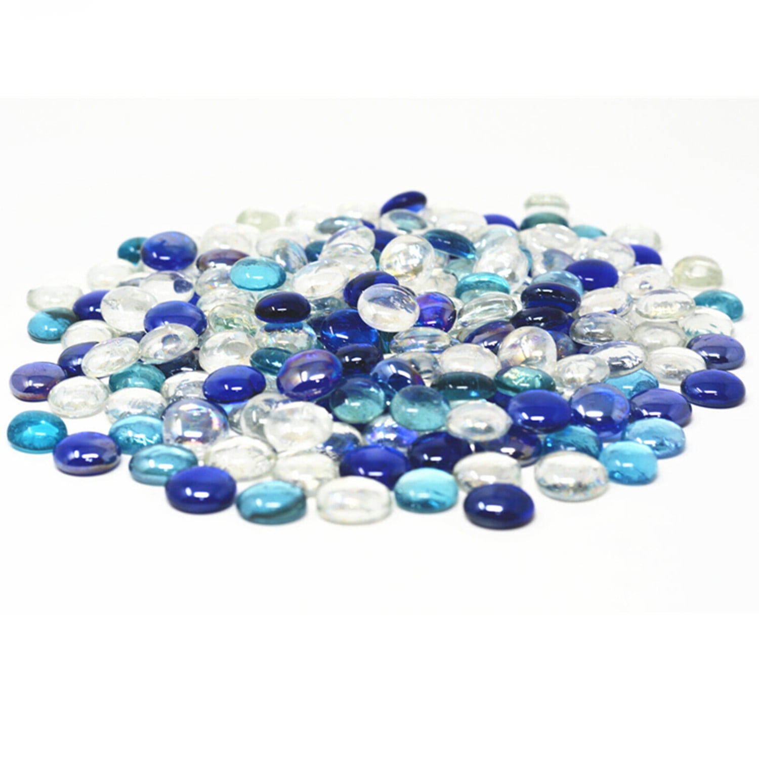500 Pcs Mixed Color Glass Gems, Pebbles, Mosaic Tiles, Marbles Vase ...