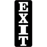 1.5in x 4in Exit Door Sticker Business Sign Vinyl Decal Stickers Signs ...