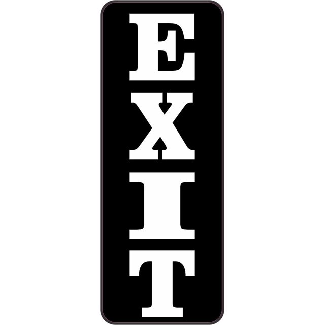 1.5in x 4in Exit Door Sticker Business Sign Vinyl Decal Stickers Signs ...