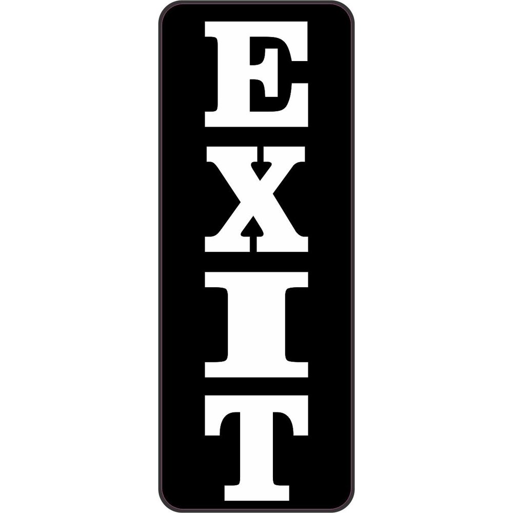 1.5in x 4in Exit Door Sticker Business Sign Vinyl Decal Stickers Signs ...