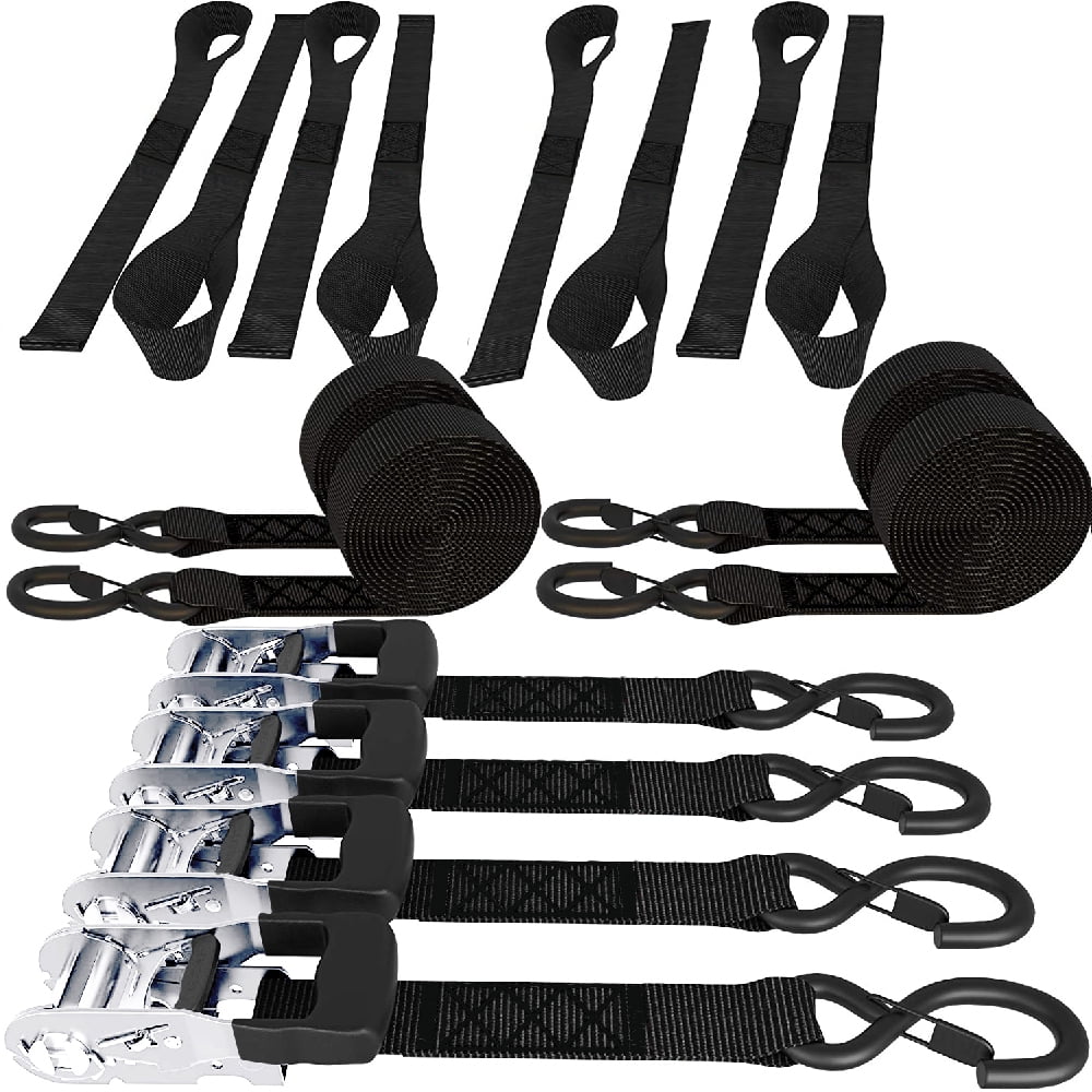 Seamander Motorcycle Tie Down Straps Cam Buckle Tiedown with Spring ...