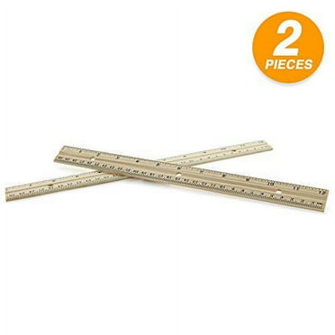 BAZIC Wooden Ruler 12" (30cm), Singel Metal Edge, (3/Pack), 1-Pack ...