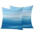 Blue Sea Outdoor Throw Pillow Covers Set of 2, Abstract Gradient Ocean ...