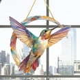 ICQOVD Clearance Hummingbird Suncatcher Colorful Window Hanging Window Stained Glass Suncatcher ...