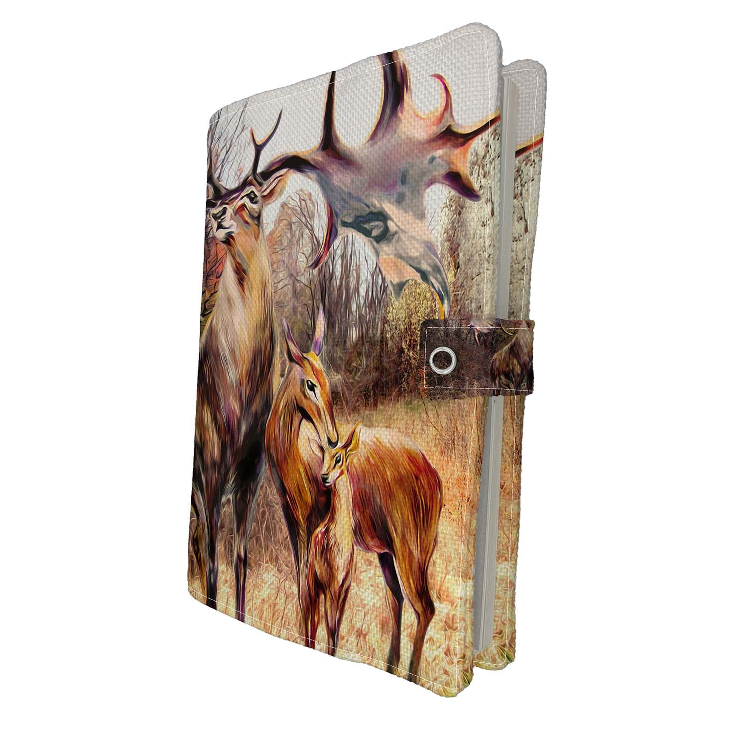 PKQWTM Beautiful Reindeer Family Autumn Tree Book Cover Book Protector ...