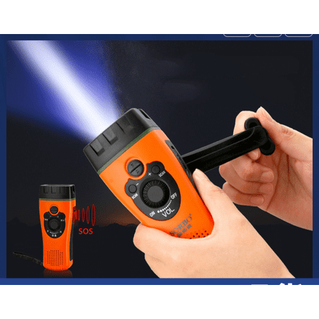 Home lighting radio Outdoor flashlight, hand-crank emergency light ...