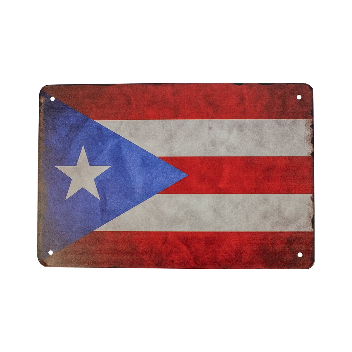 Puerto Rico Rican Country Flag Metal Wall Sign PR Pride Man Cave Home ...