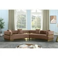 Meridian Furniture Belsa Brown Velvet 2pc. Sectional - Walmart.com