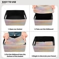 2 Pcs Foldable Felt Storage Bins Decorative Fabric Organizer Baskets ...