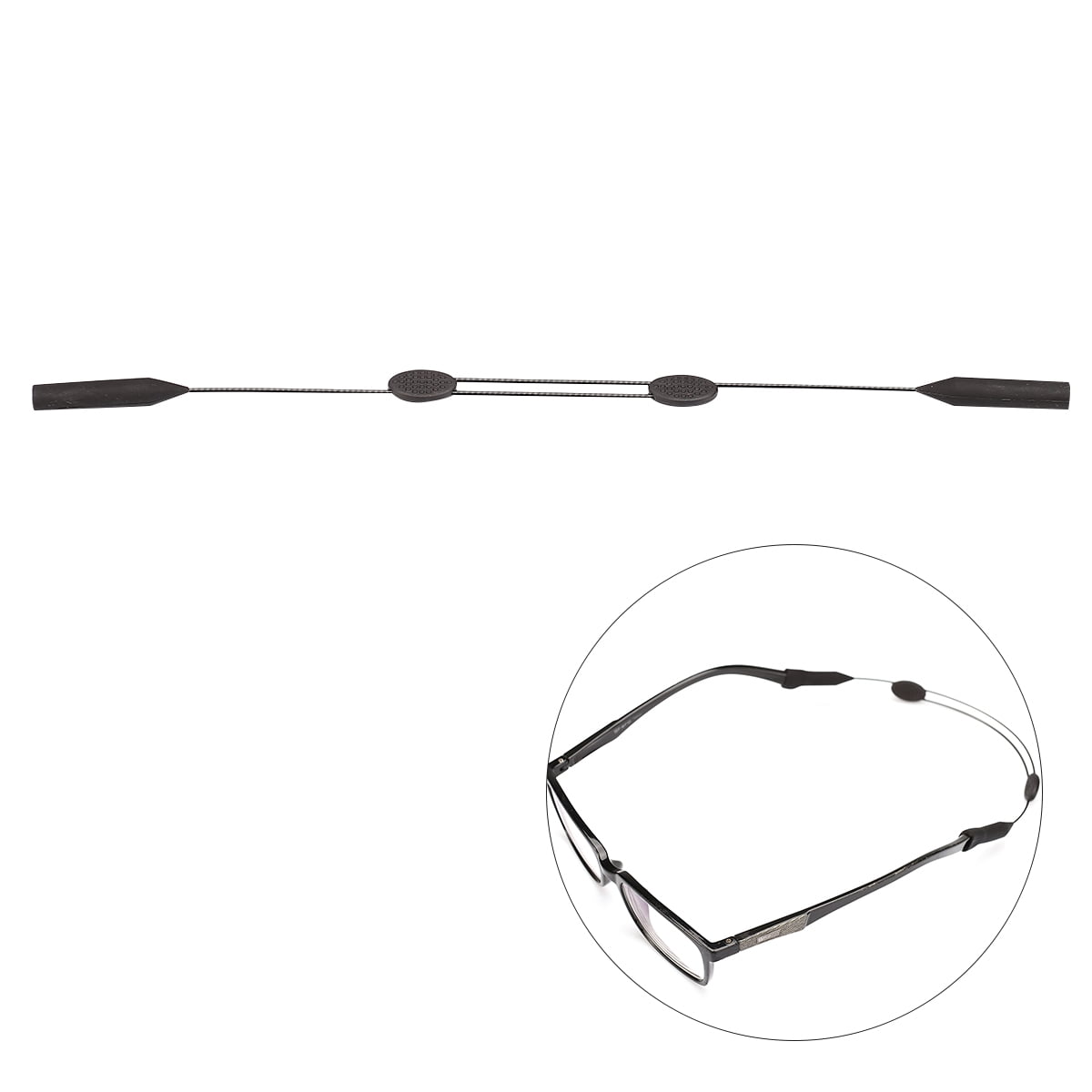 Universal Fit Silicone Rope Adjustable Safety Eyewear Eyeglass Sunglass ...