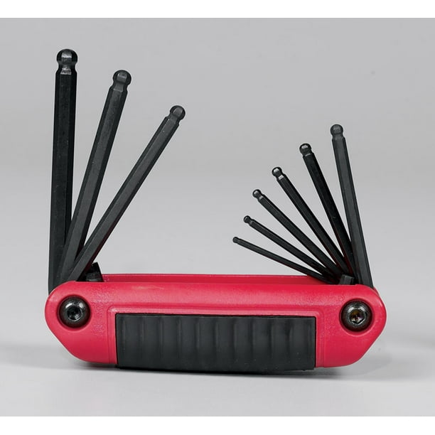 Eklind Tool 5/64" to 1/4" SAE Ergo Fold 9 in 1 Ball End Hex Key Set 1 ...