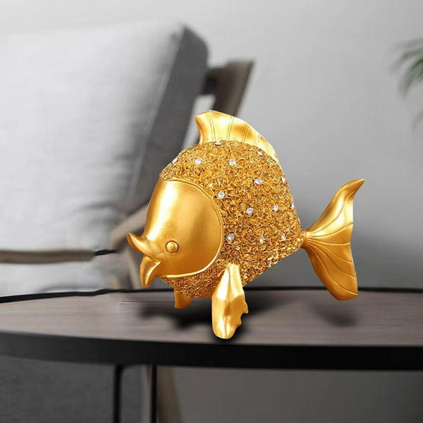 Goldfish Statue Decoration Crafts Fish Sculpture for Office Cabinet ...