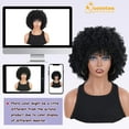 Queentas Kinky Curly Wigs For Black Women 70s 80s Wigs For Men Synthetic Mens Wigs Glueless Wigs