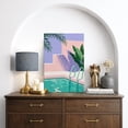 Canvas Print Wall Art Poolside Greenery Print Minimalist Summer Scene ...