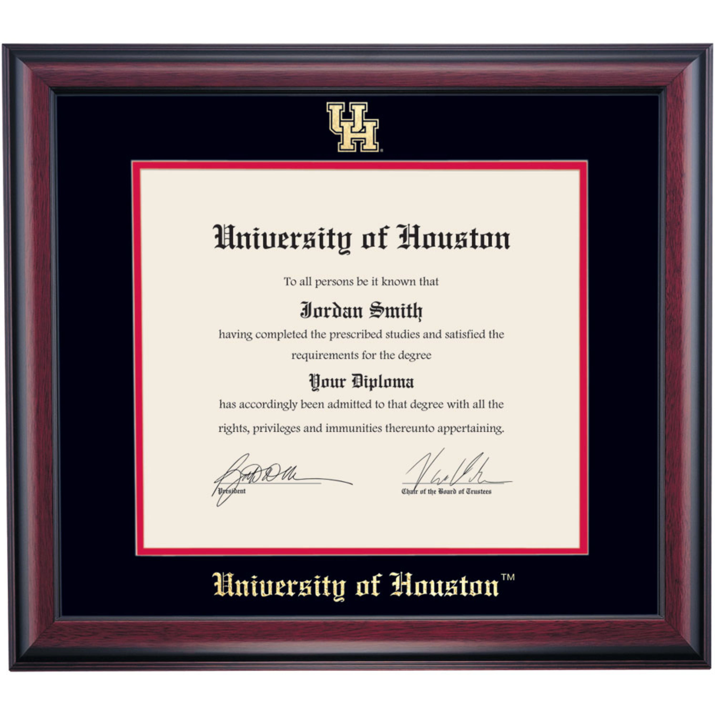 OCM Diploma Frame for University of Houston, 19" x 21" Diploma ...
