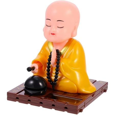 Little Monk Figurine Car Dashboard Display Monk Statue Chanting Buddha ...