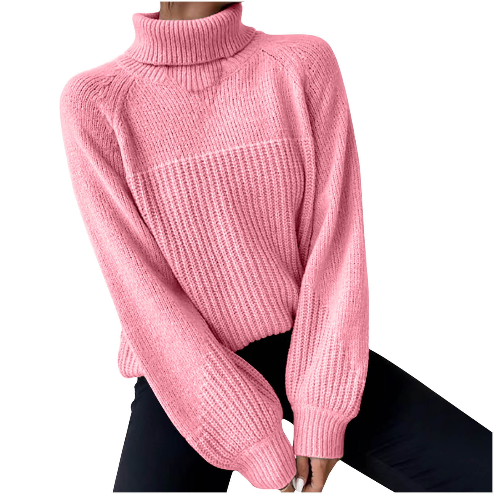 Click here for Faiwad Womens Turtleneck Sweater Long Sleeve Ribbe... prices
