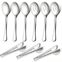 DOBUYOO 13-Inch Serving Spoons Set of 6, Stainless Steel Buffet Spoons ...
