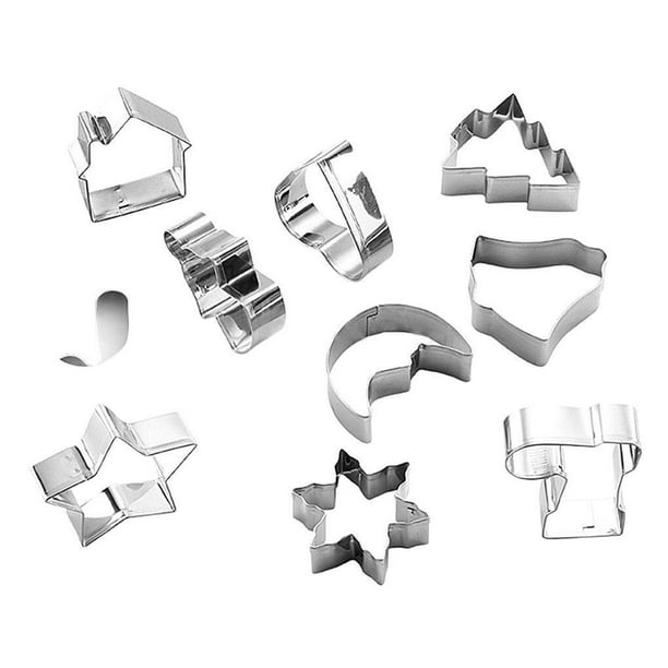 fastboy 10Pcs Creative Stainless Steel Christmas 3D Type Cracker Cookie ...