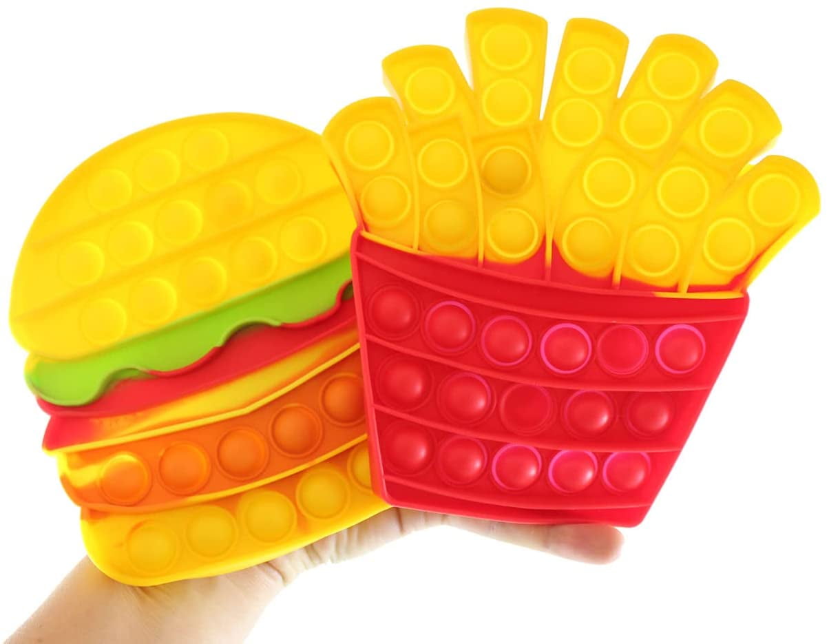 Fidget Packs with Ice-cream Fries Hamburger Pop Bubble Popper Fidget ...