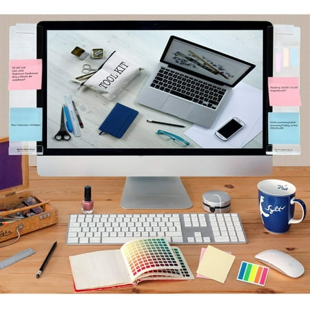 4 Pieces Computer Monitor Message Board Monitor Memo Board with 2 Packs ...