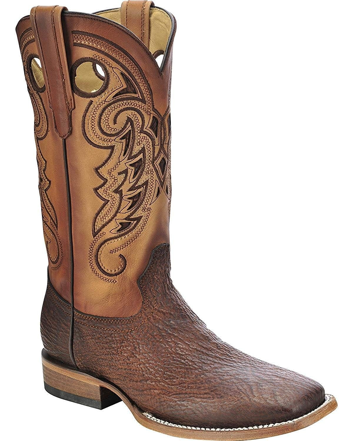 Corral Men's Shark Vamp Cowboy Boot Square Toe Tan 9.5 D(M) US ...