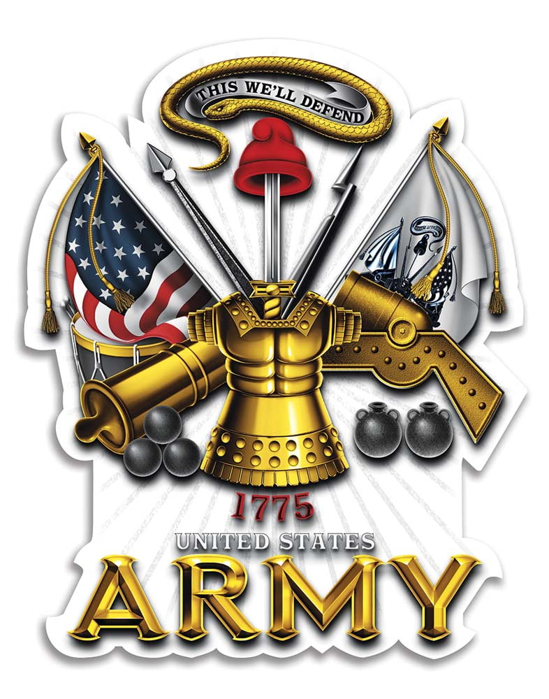 US Army Antique Armor 12In Reflective Decal - Walmart.com