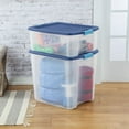 Sterilite 26 Gallon Large Bins, Latch & Carry Plastic Storage Tote ...