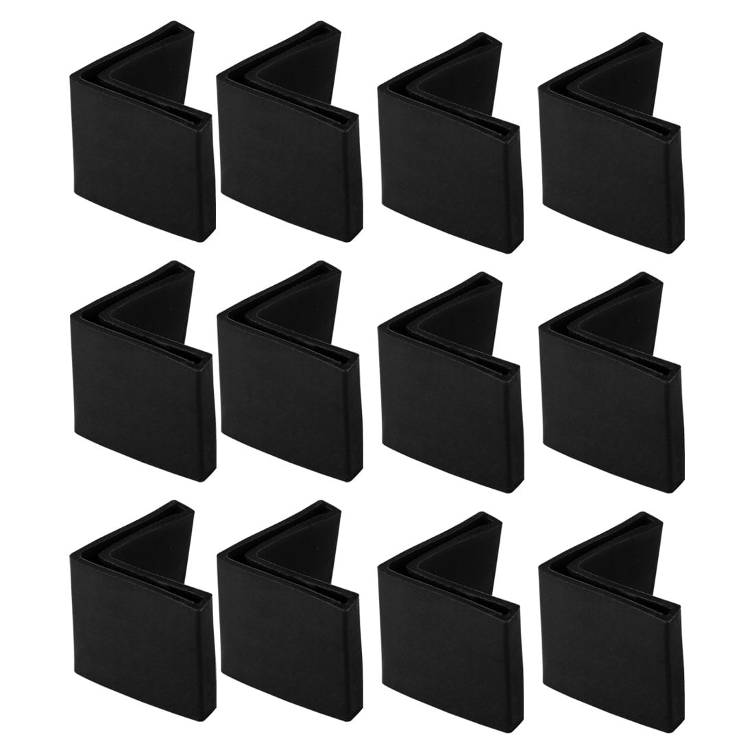 Uxcell 25mm x 25mm Soft PVC L Shaped Leg Cover Black 12 Pack - Walmart.com