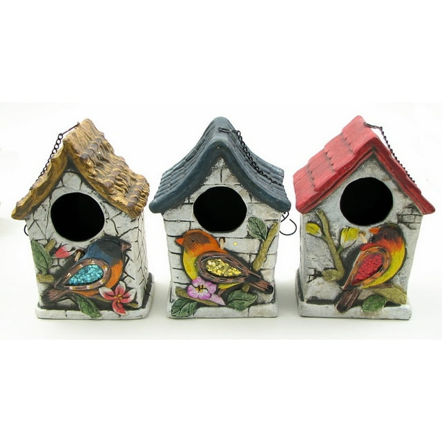 Terra cotta Bird House 3 assorted priced each. - Walmart.com