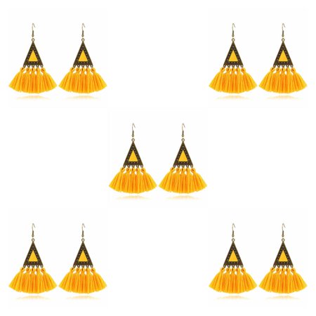 Guardoinrt 1/2/3/5 2 Pieces Eardrop Tassel Triangular Decorative Ear ...