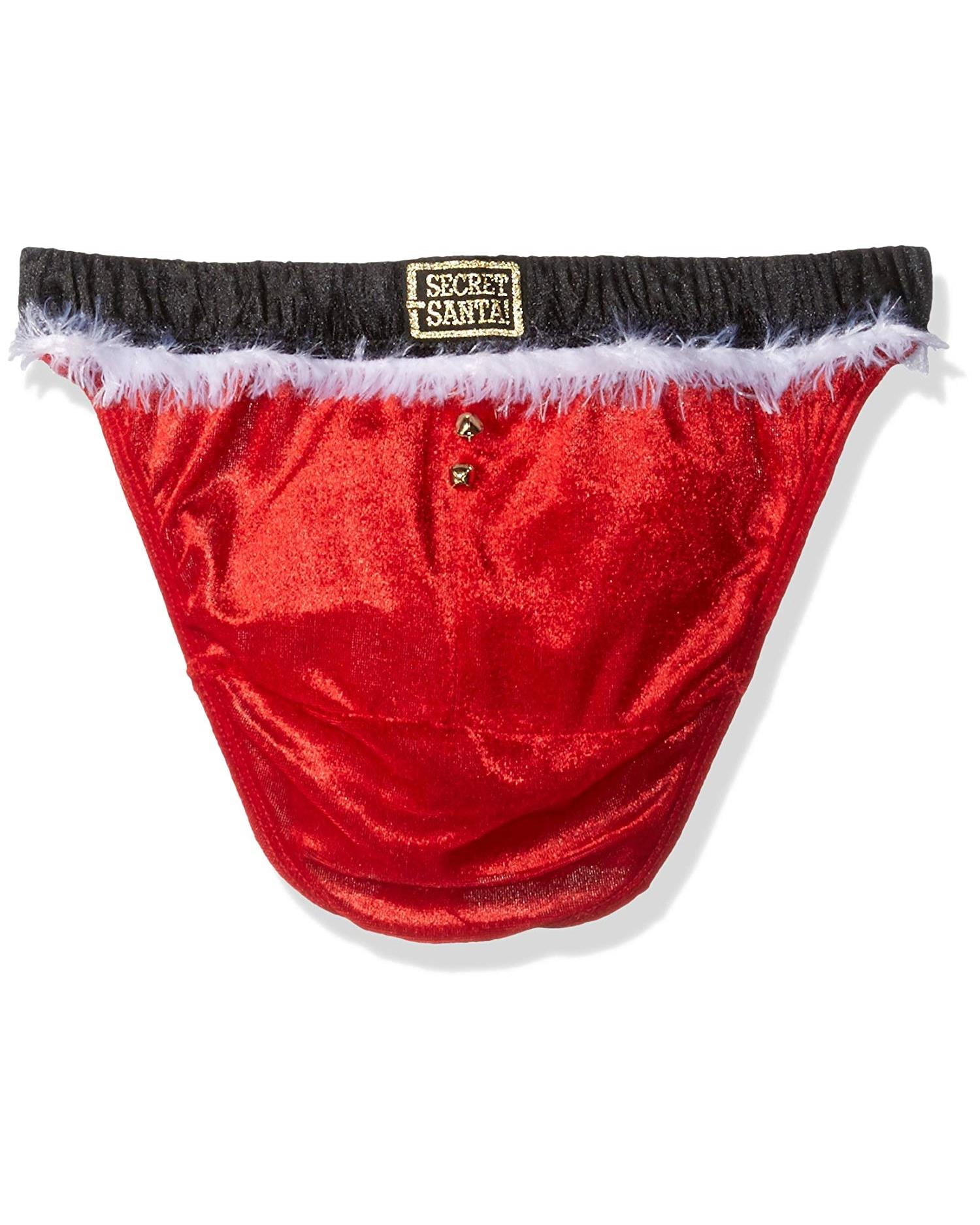 Fun Boxers Mens Briefs Holiday Underwear Xmas Pants, Thong Santa, Size ...