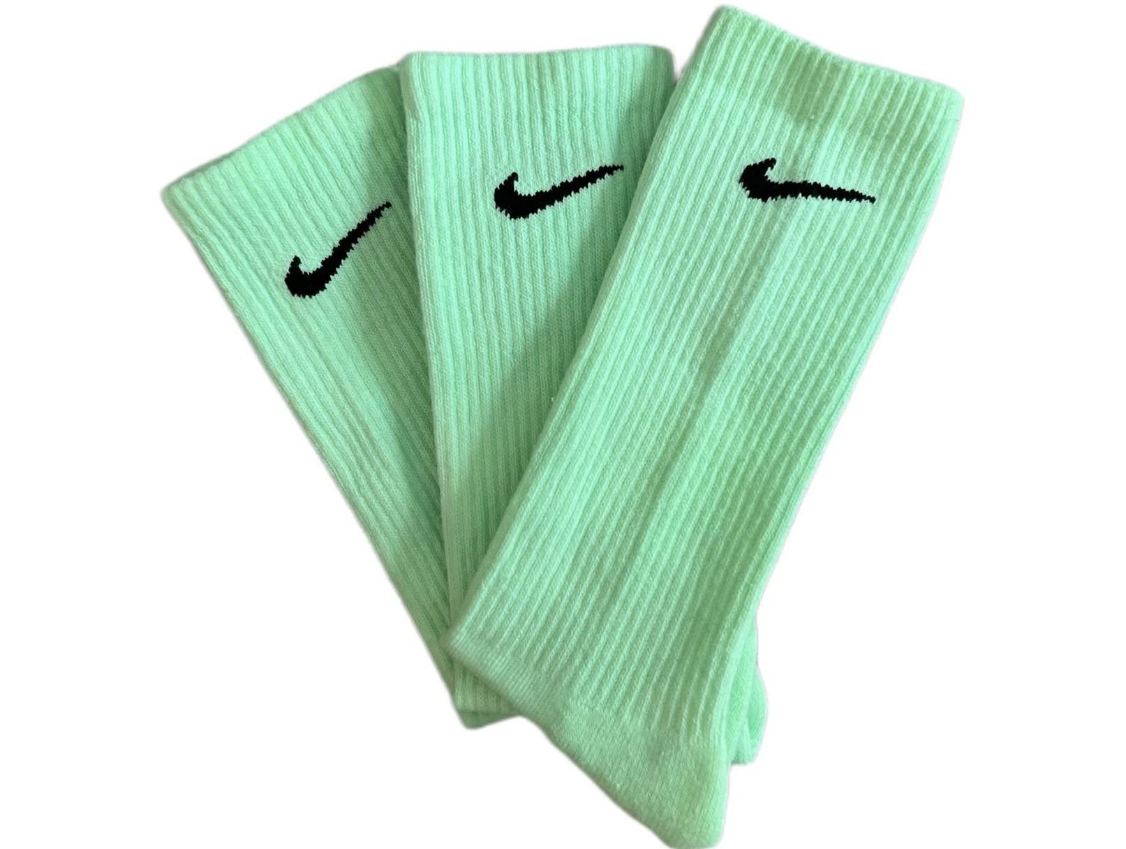 Nike Neon Green Crew Socks Dri Fit, Unisex, 3 - Pack - Walmart.com