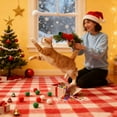 Meggemo Christmas Cat Interactive Toy Set Silent Ball Launcher Pet Pom ...