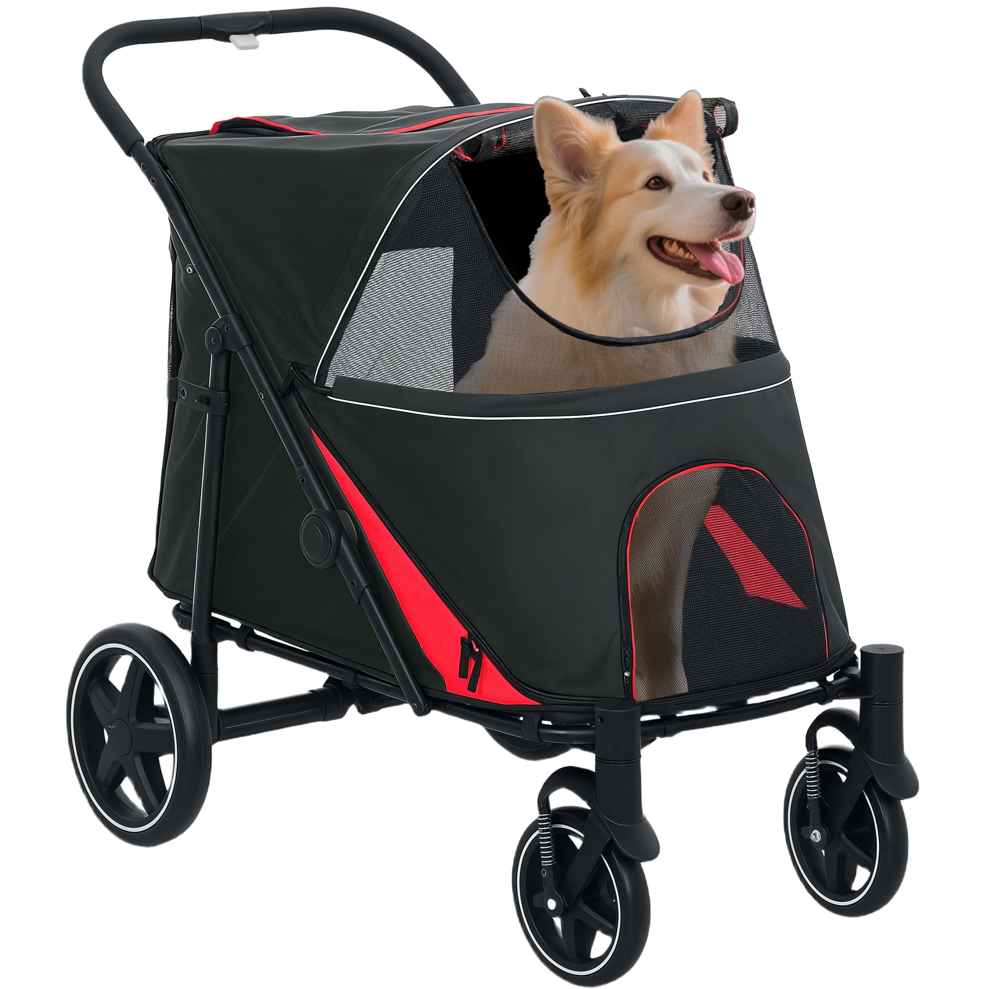 Click here for Pawhut One-Click Foldable Pet Stroller With Shock... prices