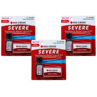 Red Cross Toothache Relief Treatment Kit - Complete Oral Care for Tooth ...