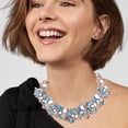 Bib Statement Necklace Colorful Glass Crystal Collar Choker Necklace ...