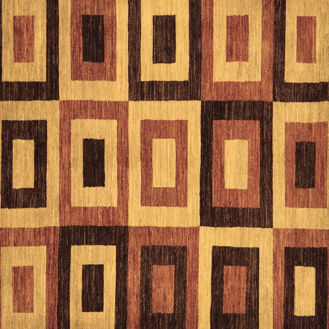 Ahgly Company Indoor Square Abstract Brown Modern Area Rugs, 6' Square ...