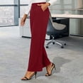 Bosfbaoi Womens Pants High Waist Pleated Wide Leg Suit Pants Button Fly ...