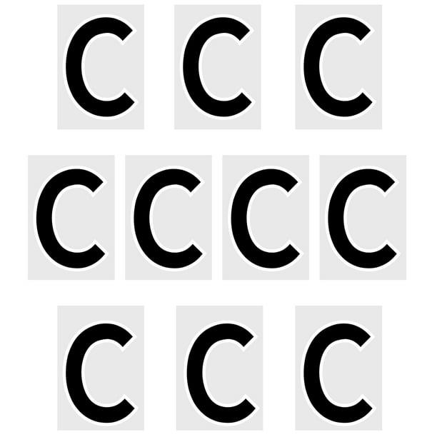 Uxcell Letter C Patches Iron on Heat Transfer Letters 2 Inch Black ...