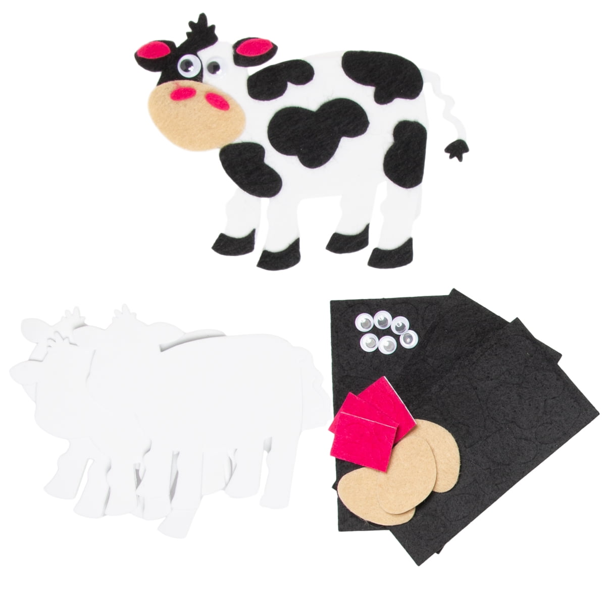 Cows Foam Sticker Set, DIY Kids Arts & Crafts Foam Animal Stickers, 8 ...