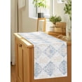 Burlap Table Runner 36 Inches Long, Abstract Bohemian Flowers Non-Slip ...