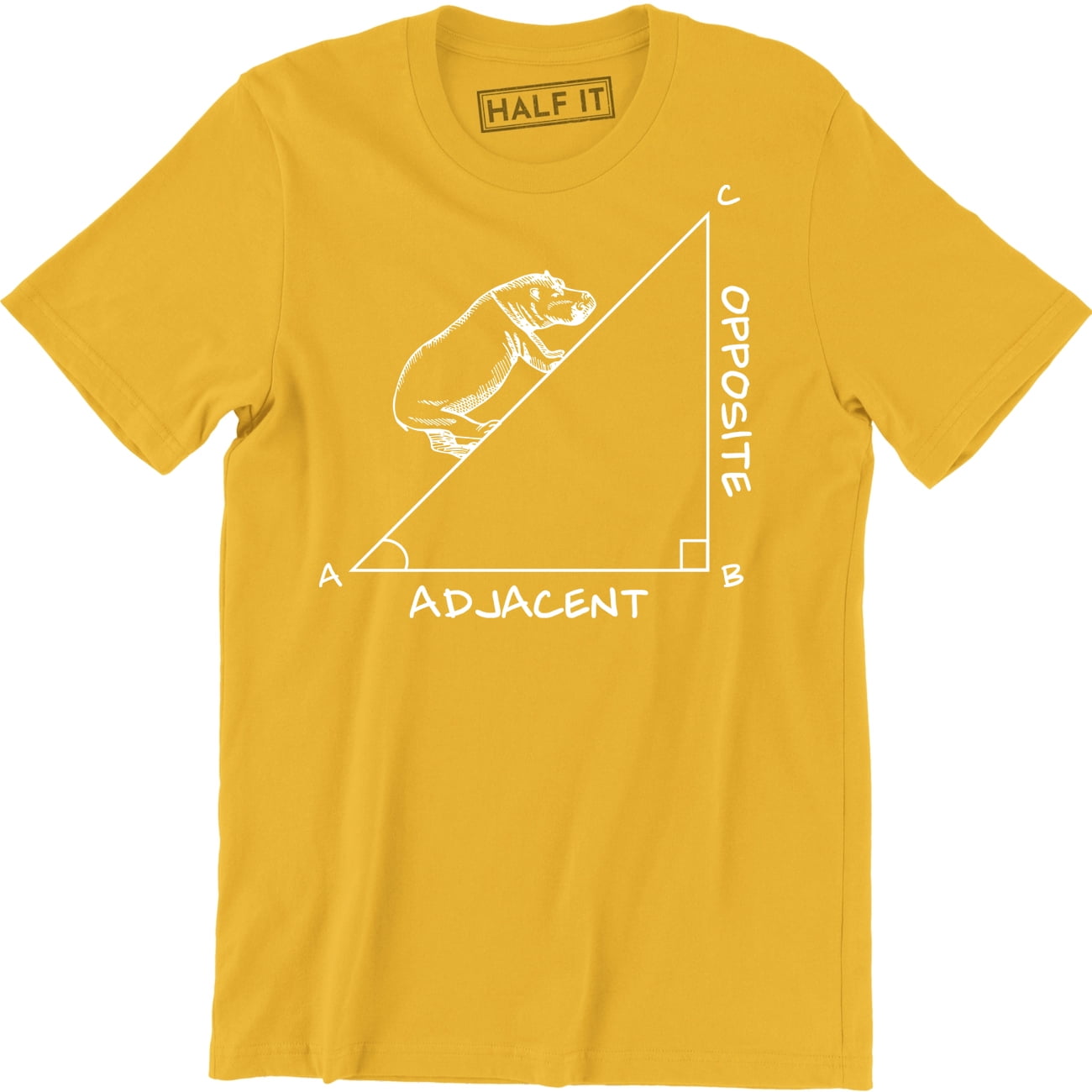 Hippotenuse Adjacent Opposite Triangle Geometry Math Men's T-Shirt ...