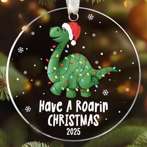 EDHITNR Christmas Dinosaur Ornaments, 26 English Letter Dinosaur ...
