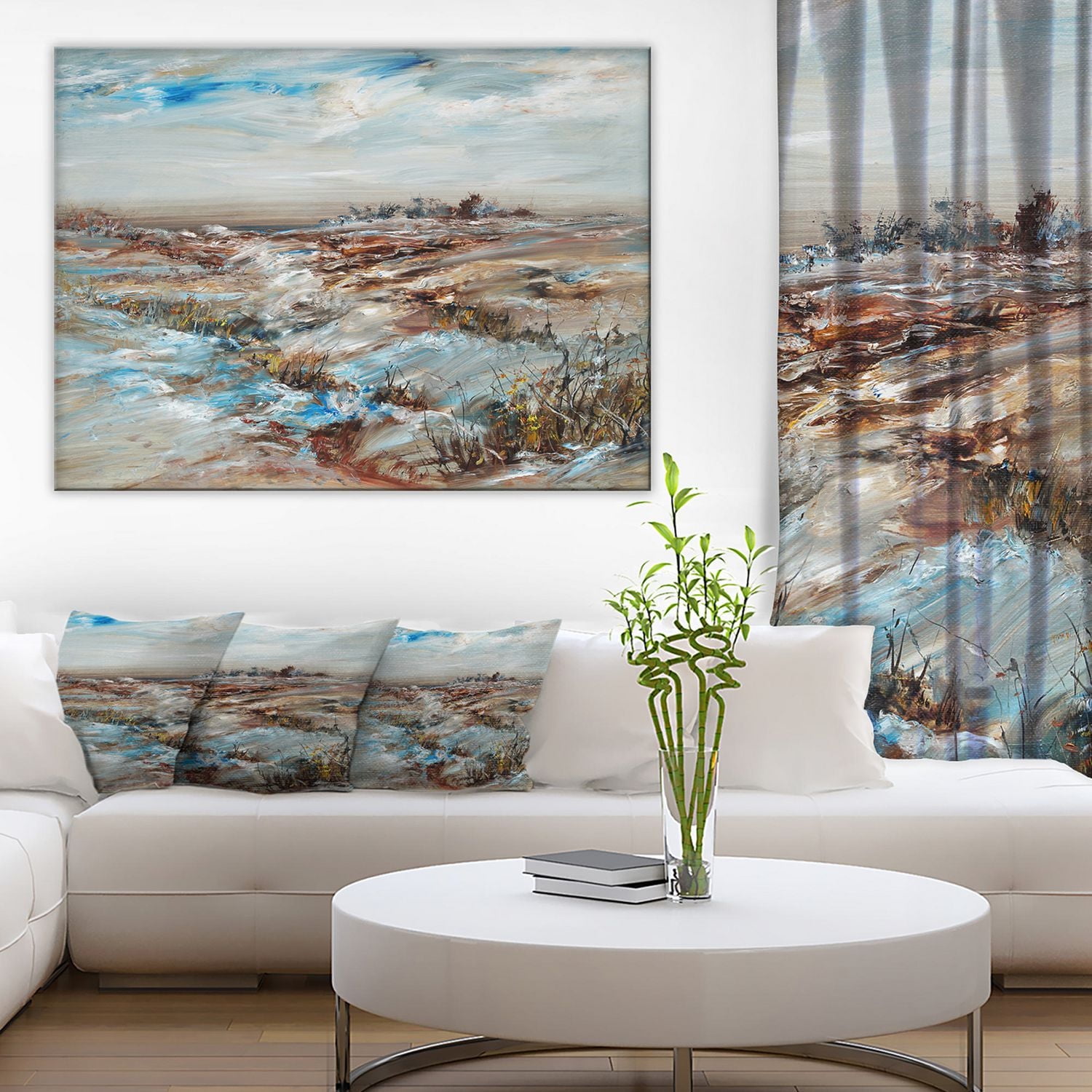 Click here for Designart Design Art Snowy Landscape Canvas Print... prices