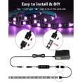 LED Strip Lights, 4 Pre-Cut Waterproof RGB Small LED Light Strip Kit ...