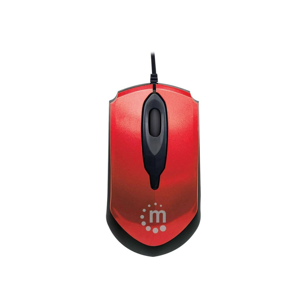 Manhattan 179430 Edge Optical USB Mouse, Red - Walmart.com - Walmart.com